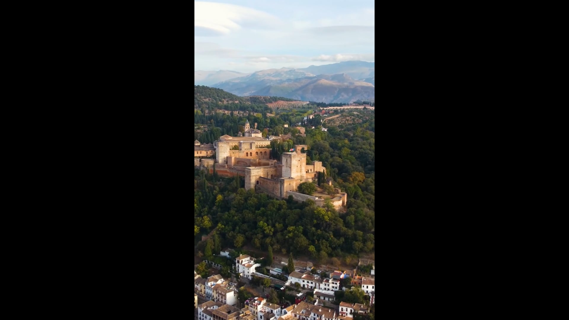Alhambra's Beauty from Above: Drone Explores The Ancient Palace.