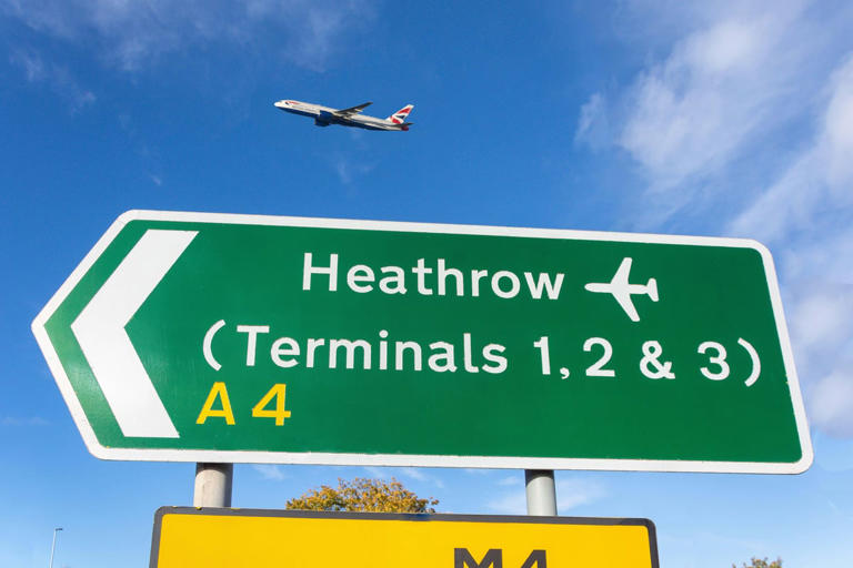 Vehicle destroyed by fire in car park at Heathrow Airport