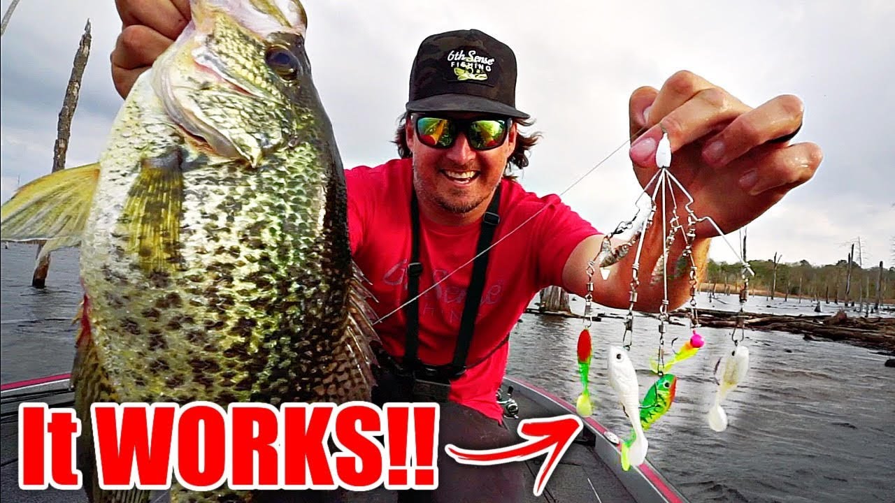 Fishing micro umbrella rigs for monster crappie, it worked