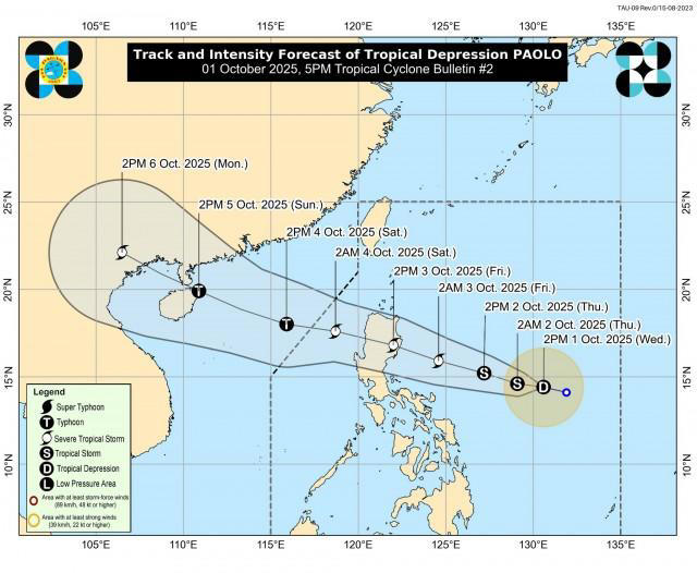 Signal No. 1 up in Northern Catanduanes as Paolo slightly intensifies