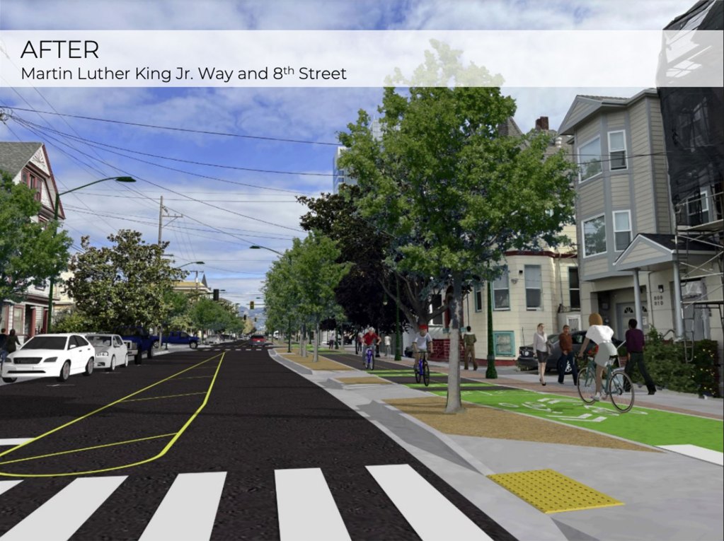 Oakland lands $30M to improve MLK Jr. Way with cycle track, trees and ...
