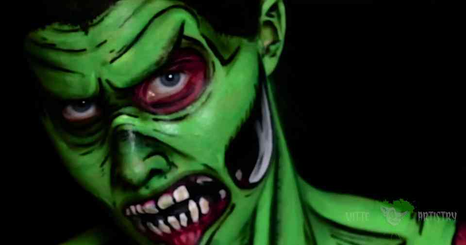Pop Art The Walking Dead Zombie Makeup Tutorial