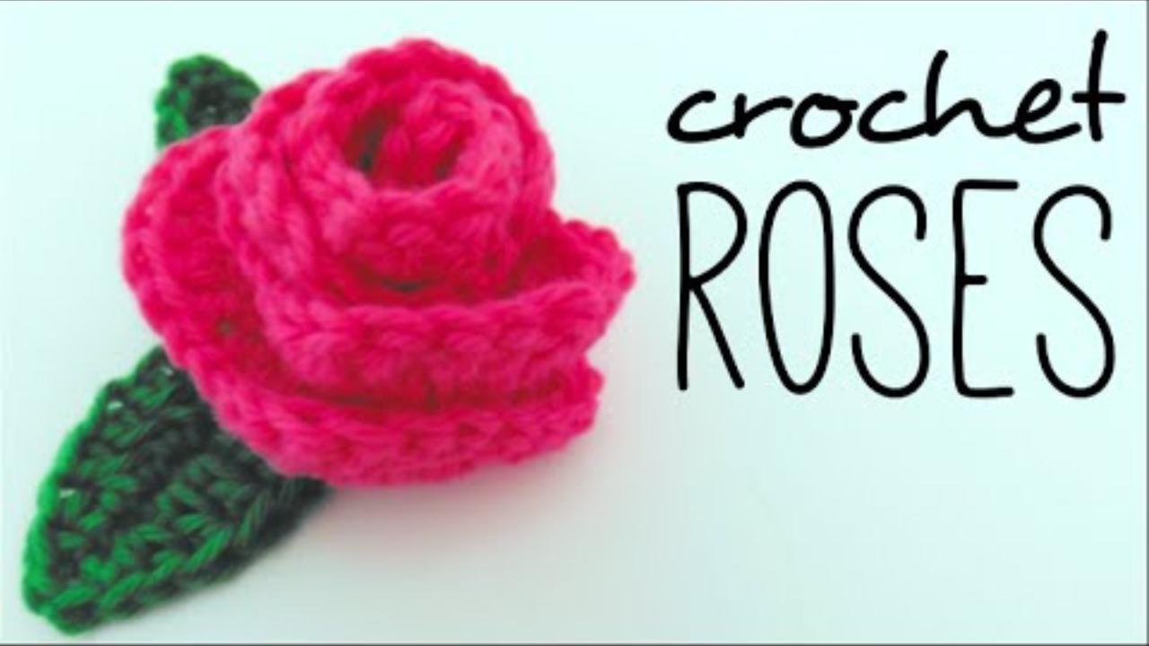 How to Crochet Roses with Leaves – Easy Crochet Flower Tutorial