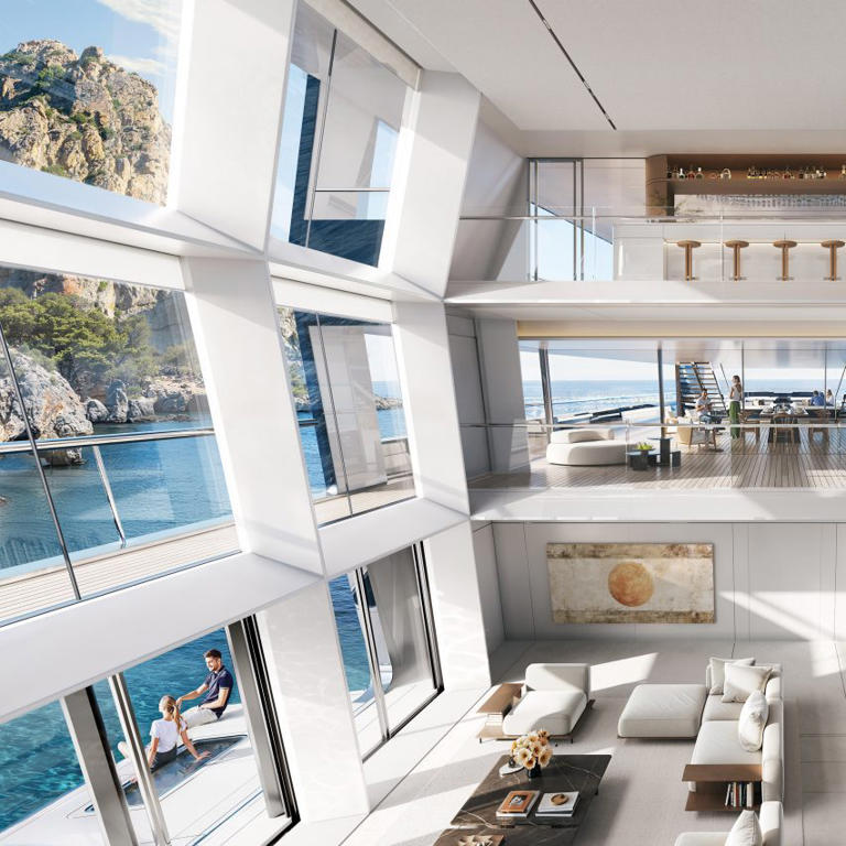 Foster + Partners brings triple-height interiors to megayachts with ...
