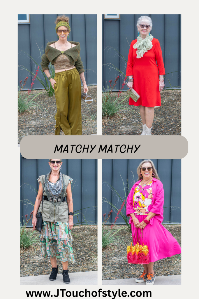 How to avoid looking old-fashioned in matchy matchy outfits