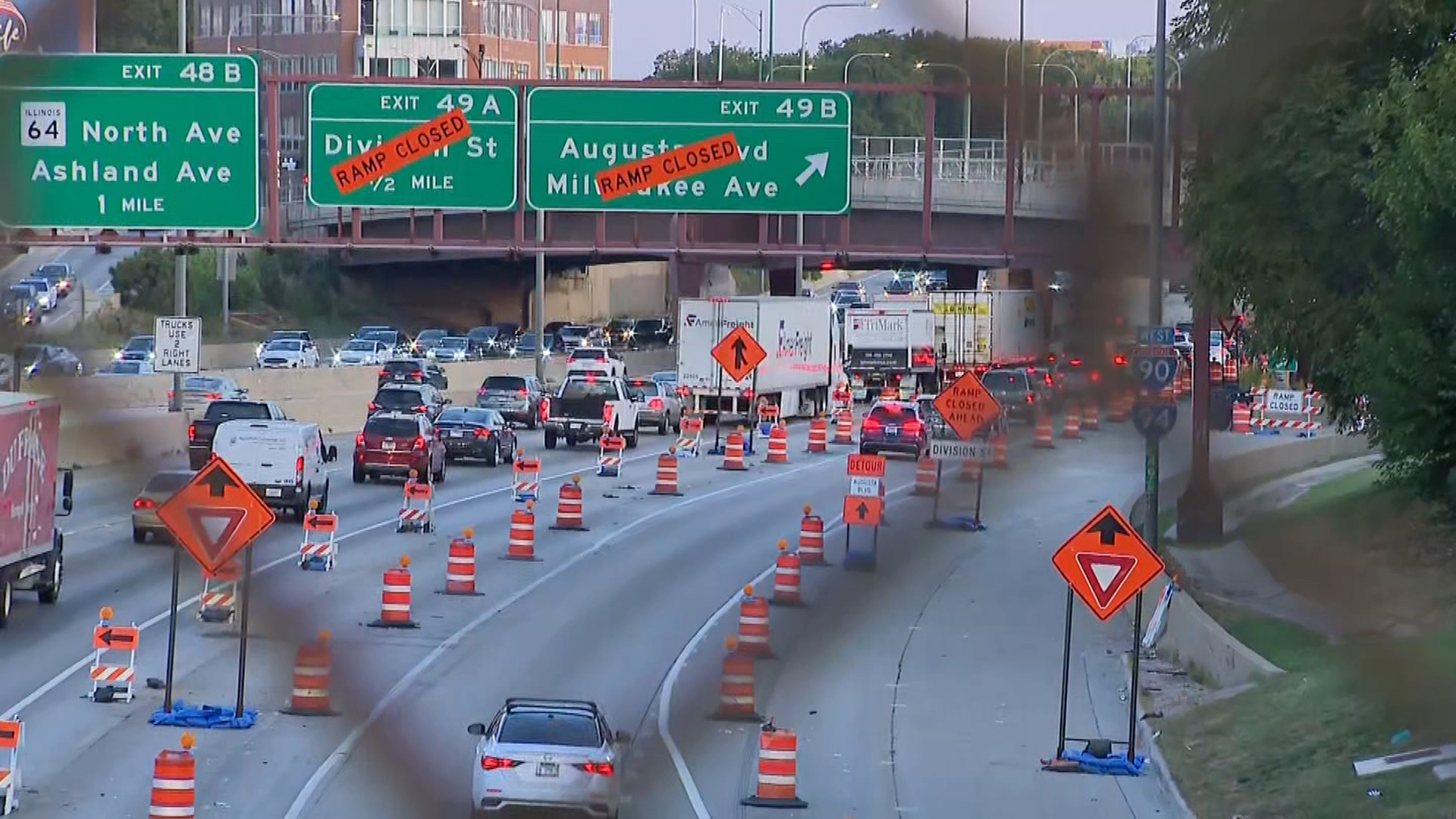 All outbound Kennedy Expressway lanes to fully reopen ahead of schedule ...
