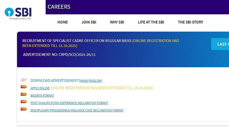 SBI Manager Recruitment 2025: Last Date Extended Till October 15; Here ...