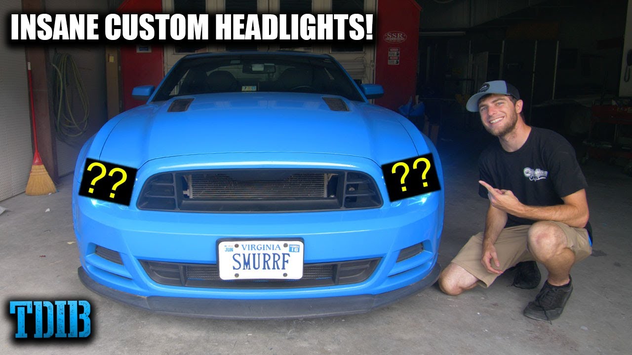 Installing craziest custom headlights on 2013 Mustang GT revealed