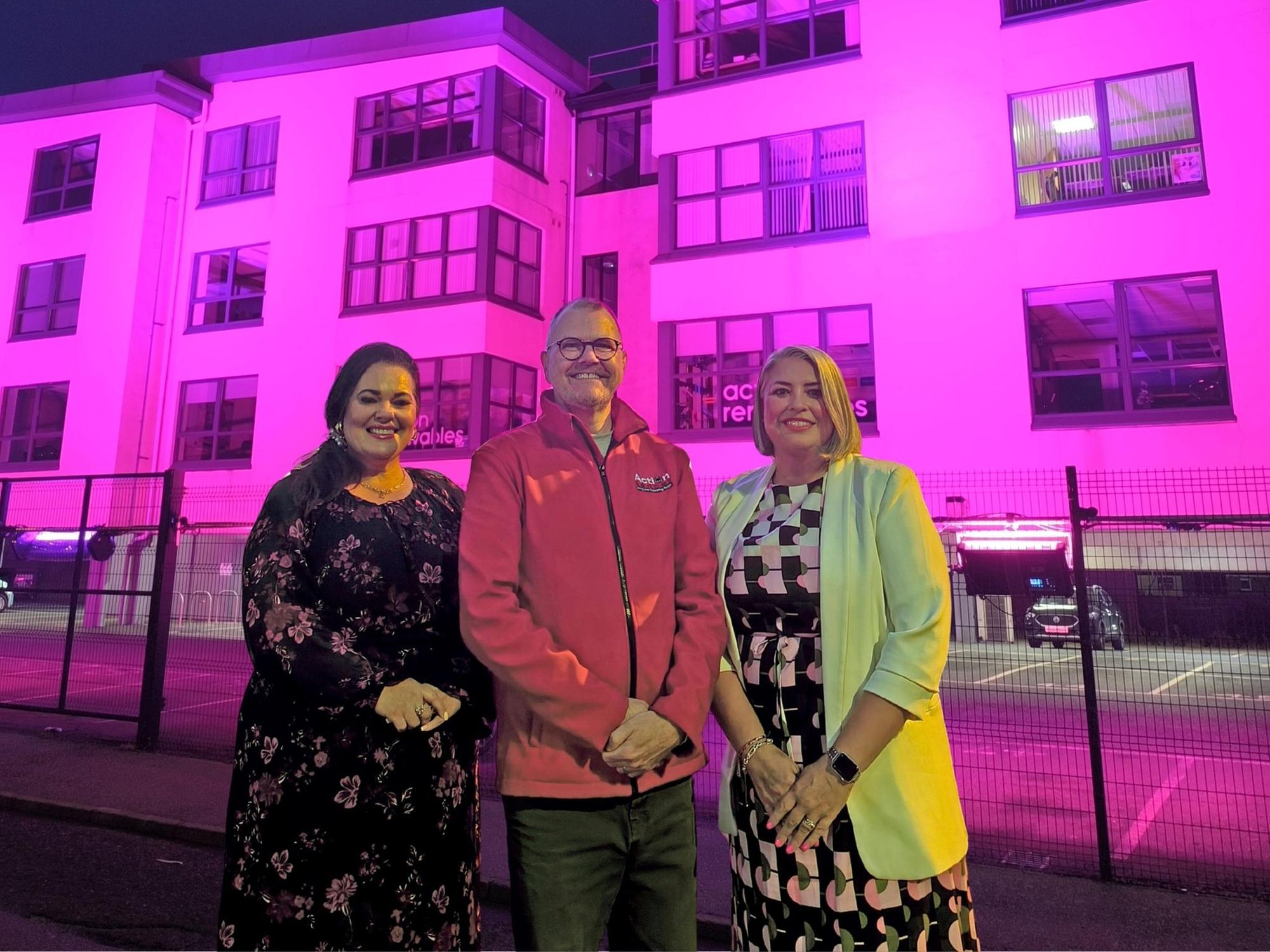 Lights, Camera, Action Cancer - Action Renewables Turns Pink for Breast ...