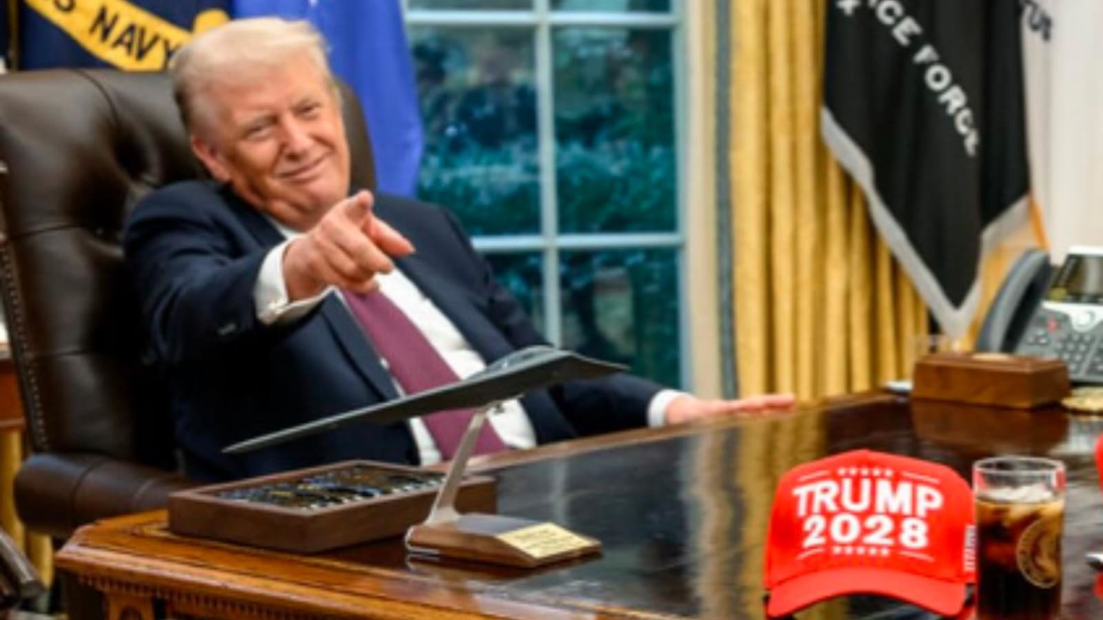Laughter In The Oval Office As Trump Cracks COVID Joke Over Secretary ...