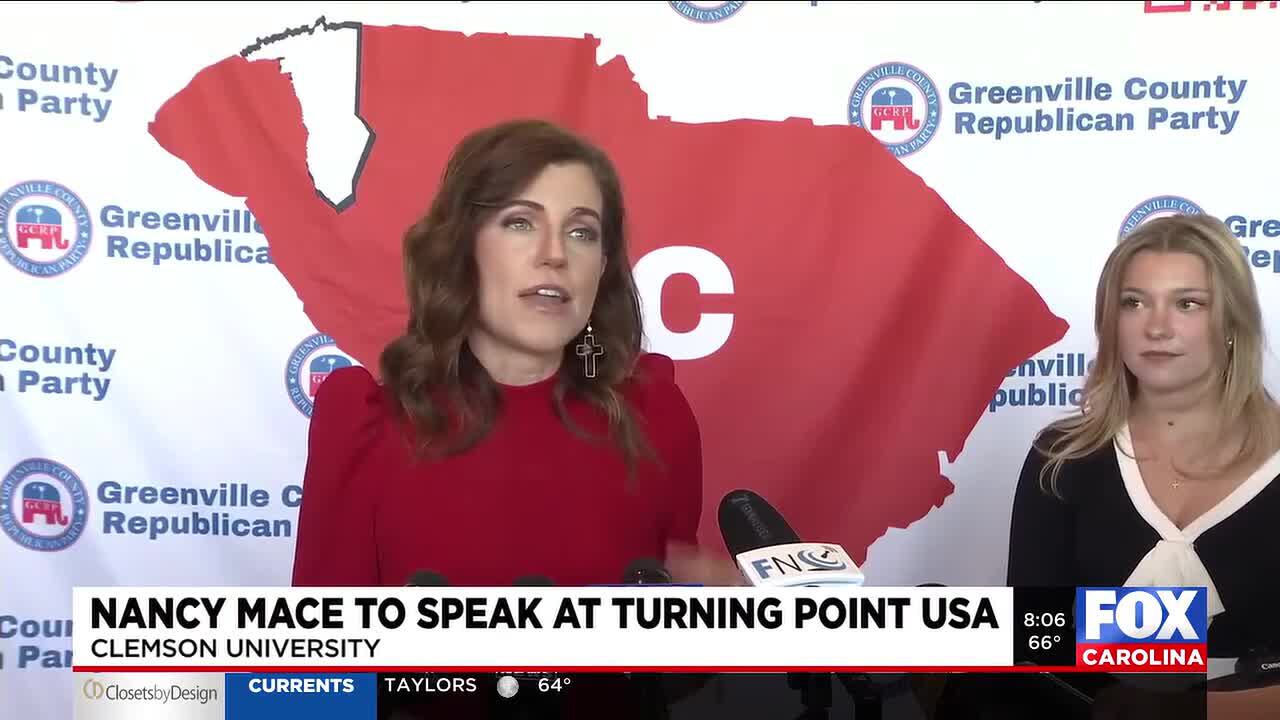 Nancy Mace speaks at Clemson University’s Turning Point USA event