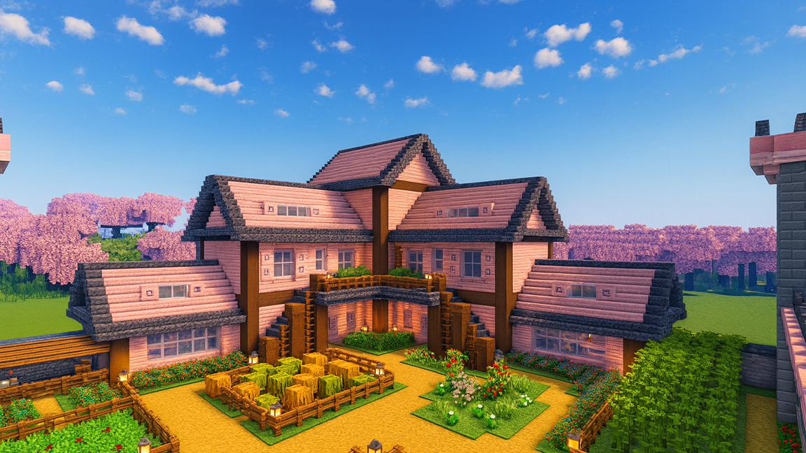 Step-by-Step Guide to Building a Cherry Blossom Castle in Minecraft