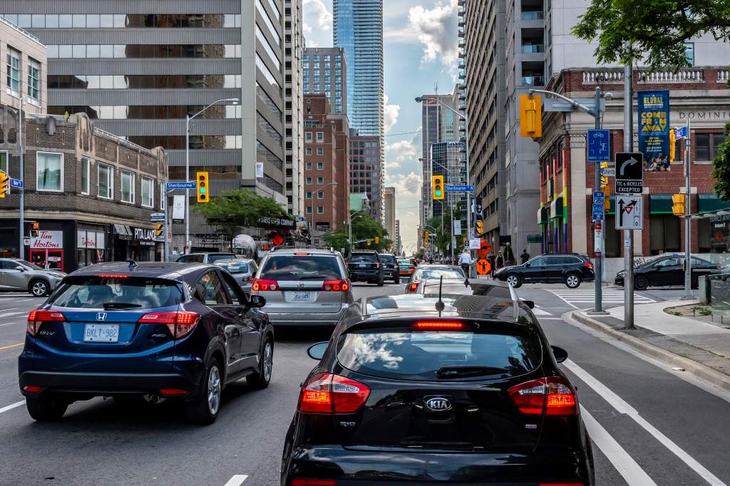 Toronto drivers spent more than 100 hours in rush hour traffic in 2025
