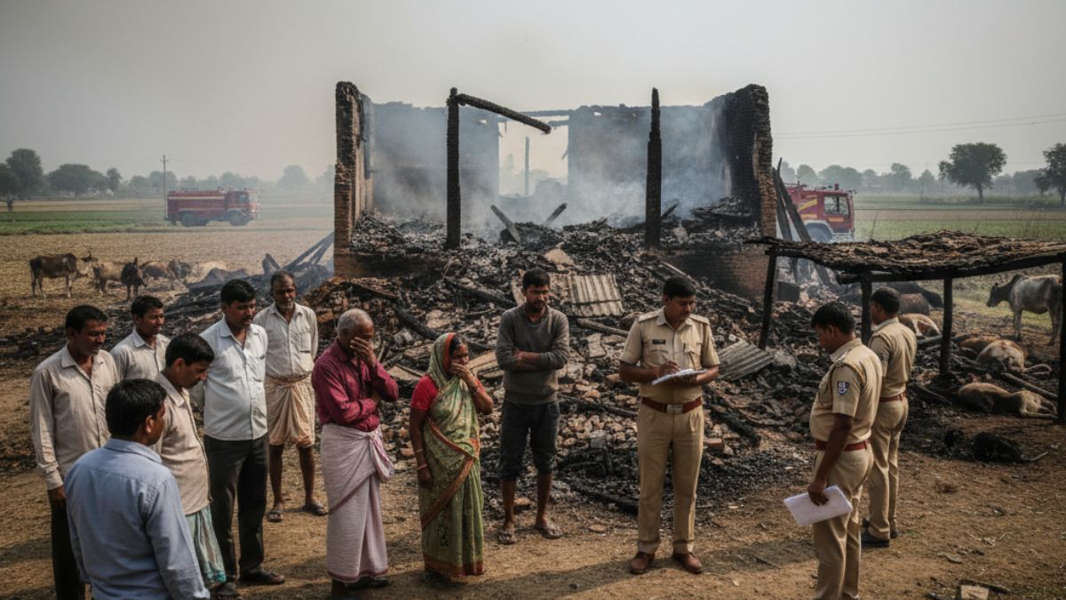 UP Horror: Man Kills Two Children, Sets Family Ablaze In Bahraich; Six ...