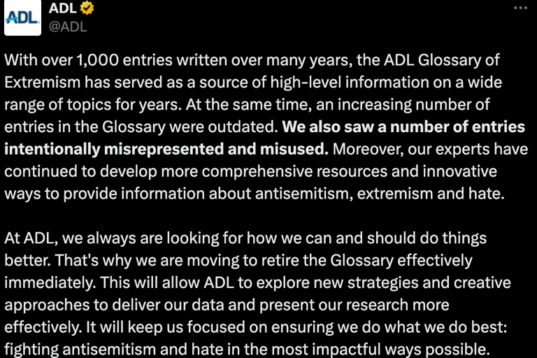 ADL deletes ‘glossary of extremism’ after Elon Musk-led backlash in the ...