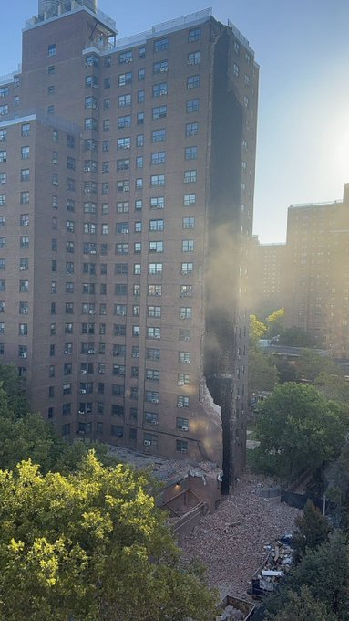 Bronx Gas explosion triggers partial collapse at NYCHA Mitchel Houses ...