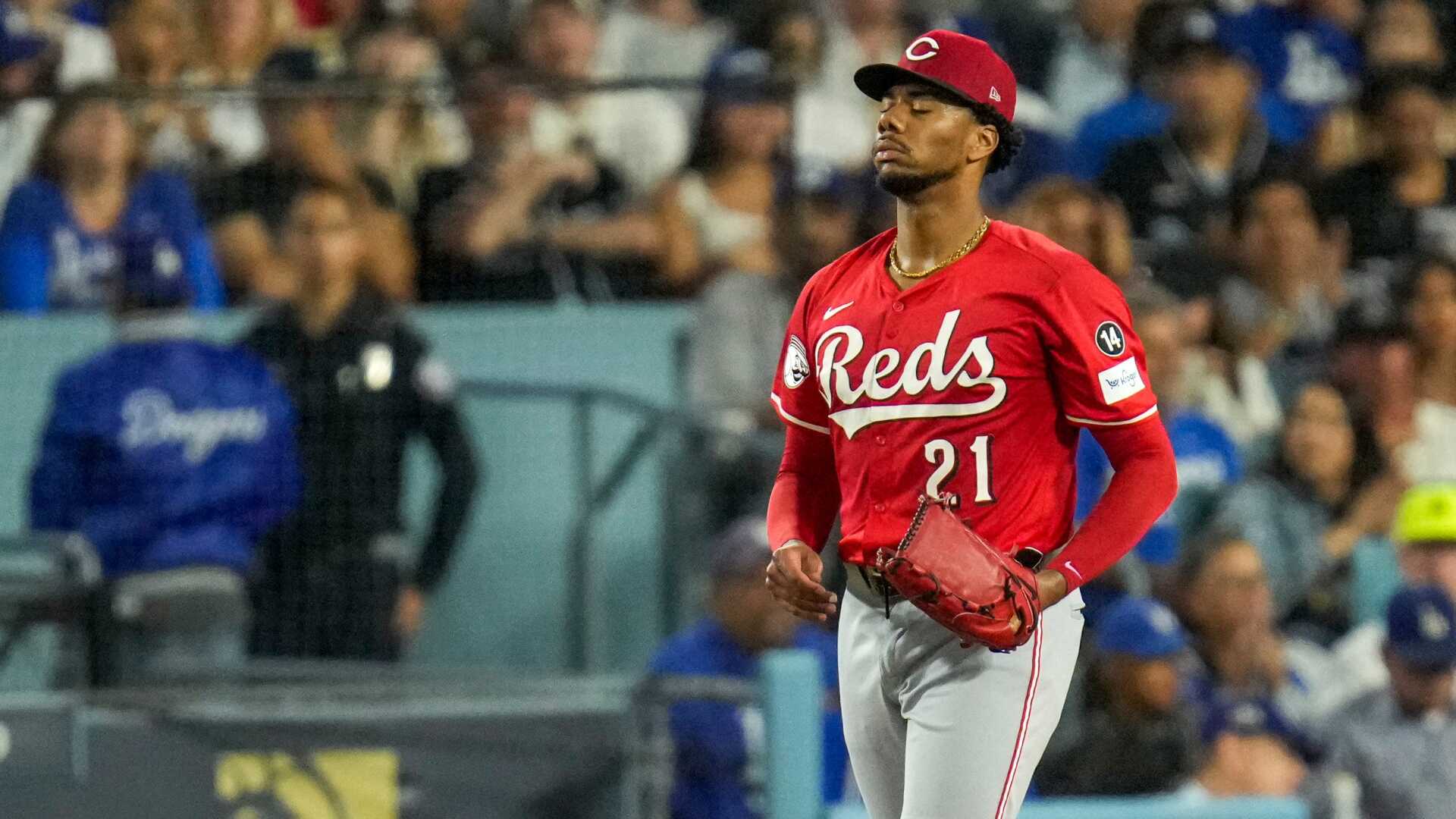 Reds ace Hunter Greene rocked in postseason debut back home in LA