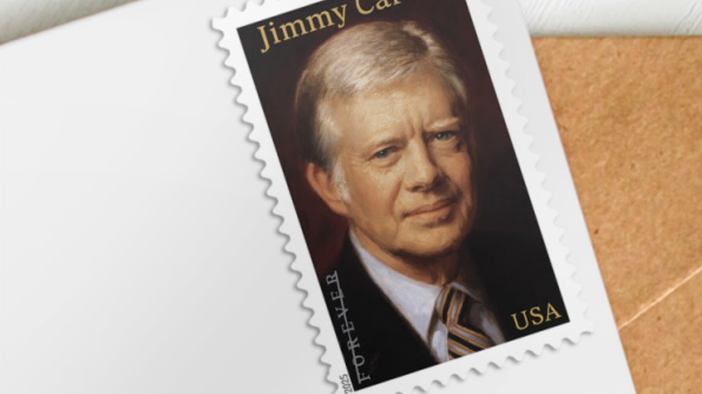 US Postal Service honors Jimmy Carter with commemorative stamp on what ...