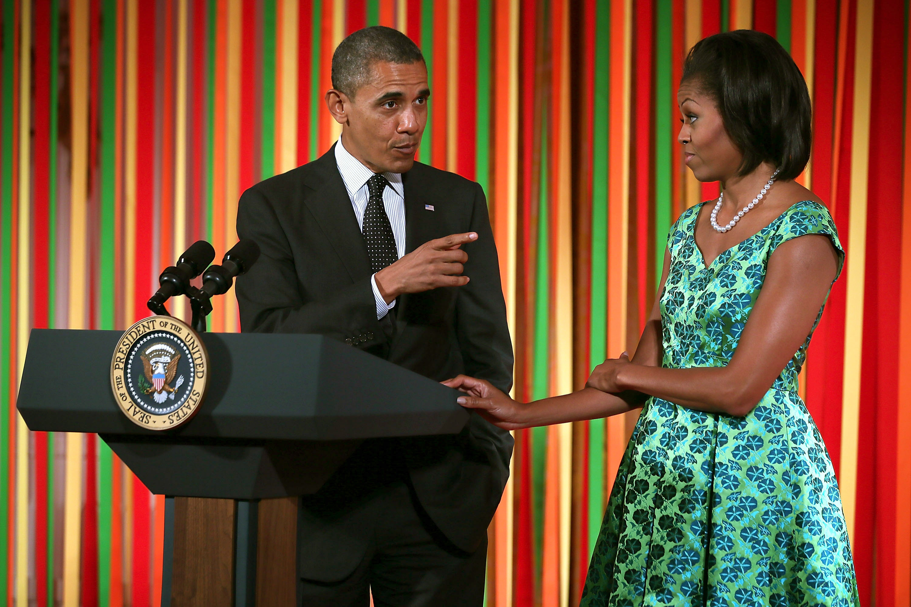 Michelle Obama cautions people who "want a marriage" like hers and Barack's