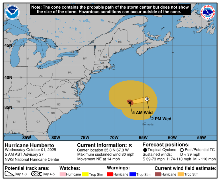 Where is Humberto headed? Track the remnants of the storm's path