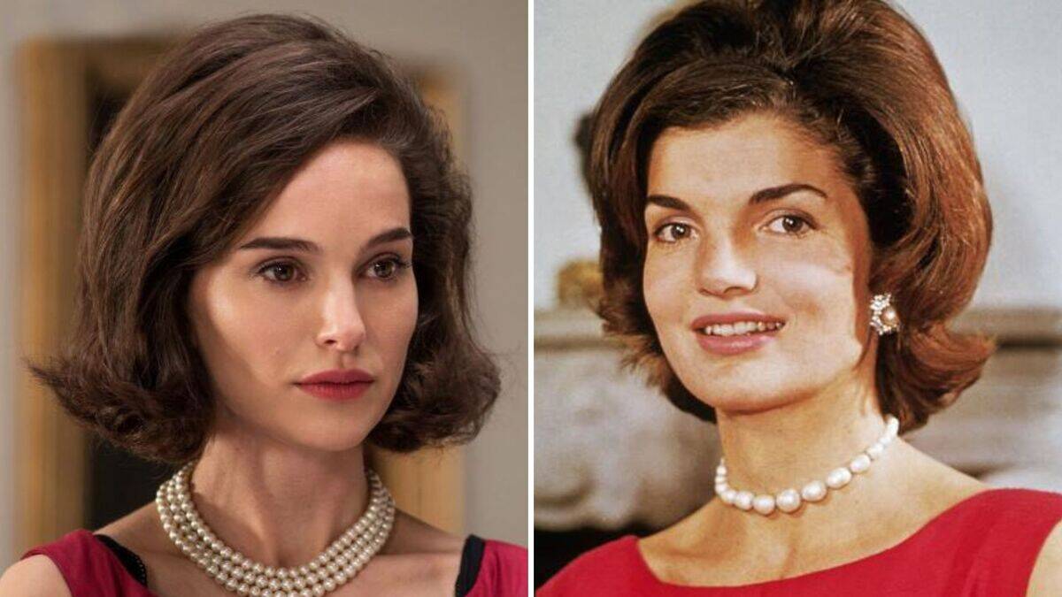 Actors side-by-side with the historical figures they portrayed