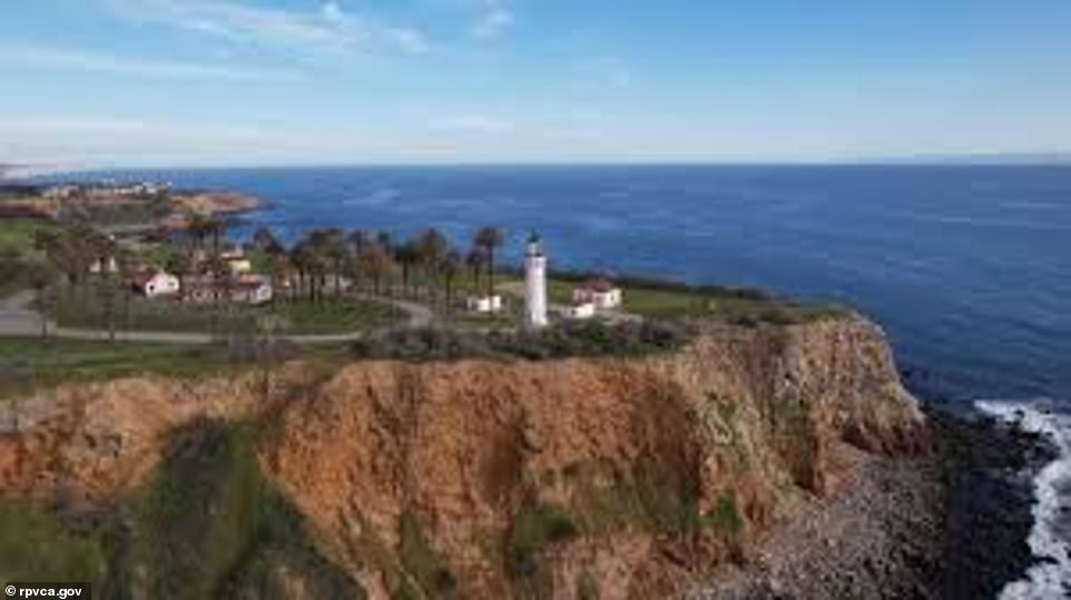Hundreds of feet of coastal bluff in California fell toward the ocean