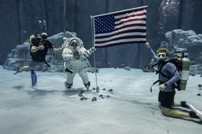 Astronauts take ‘one wet leap for mankind’ in underwater suit tests