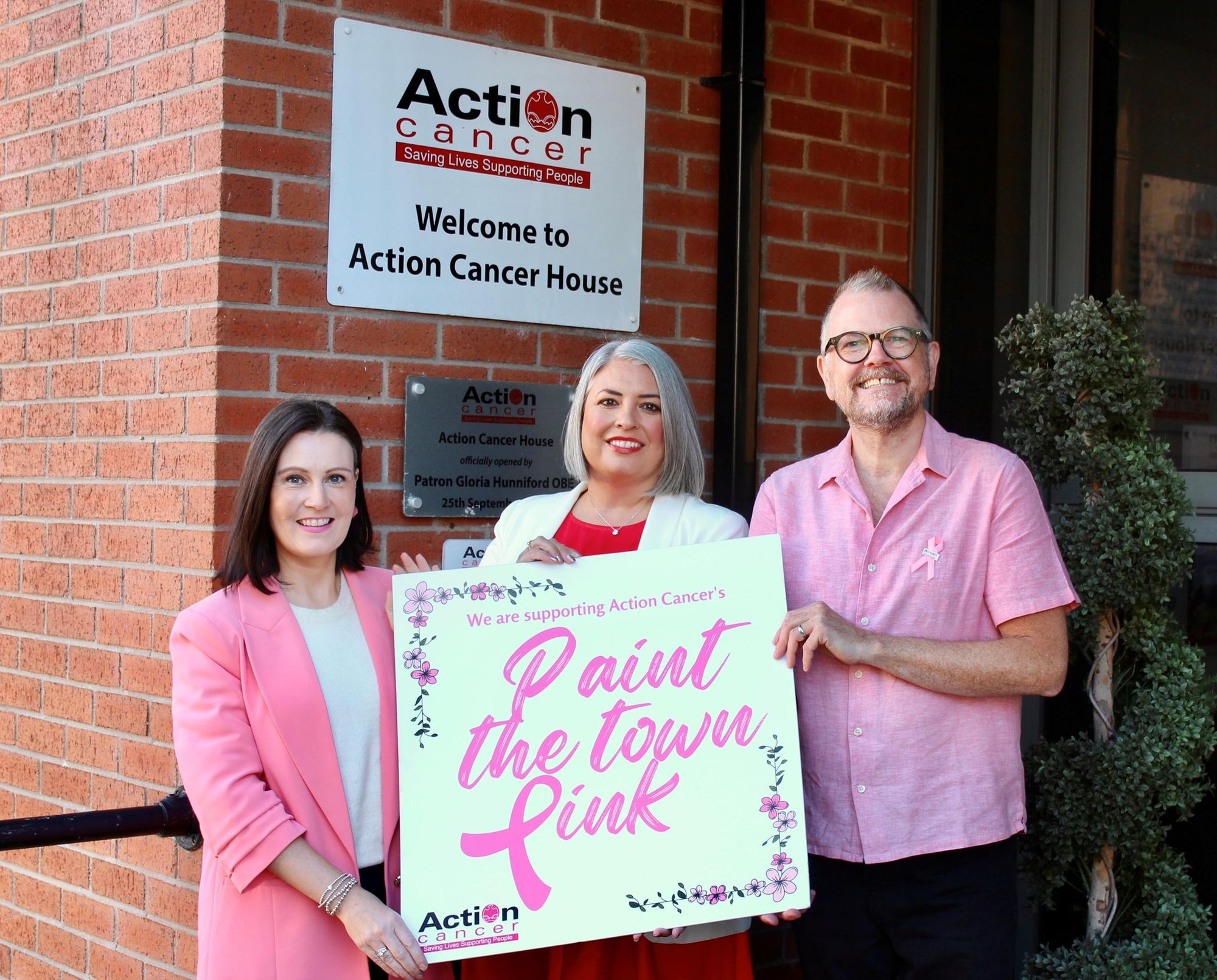 Lights, camera, action cancer - Action Renewables turns pink for Breast ...