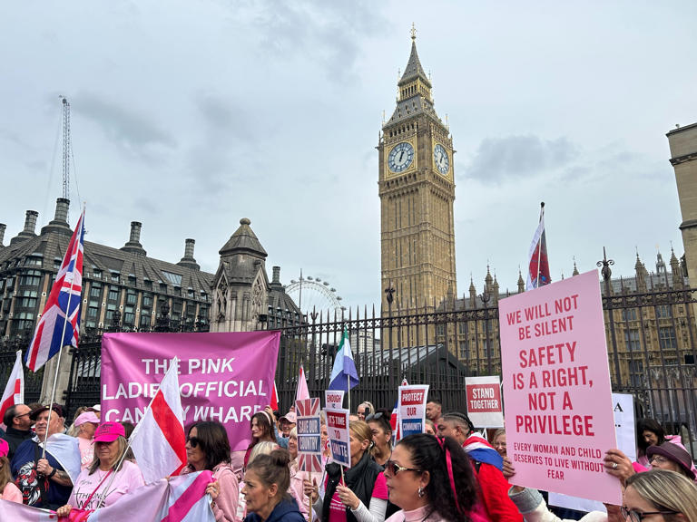 London protests LIVE: 'Pink Protest' held in Westminster against ...