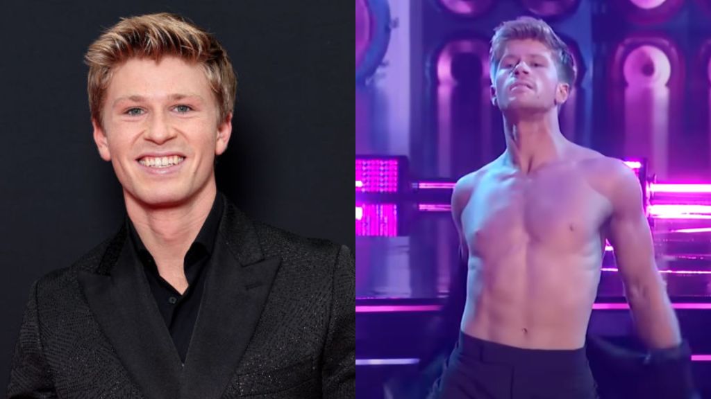 Robert Irwin ‘lets loose’ and rips off shirt on Dancing with the Stars
