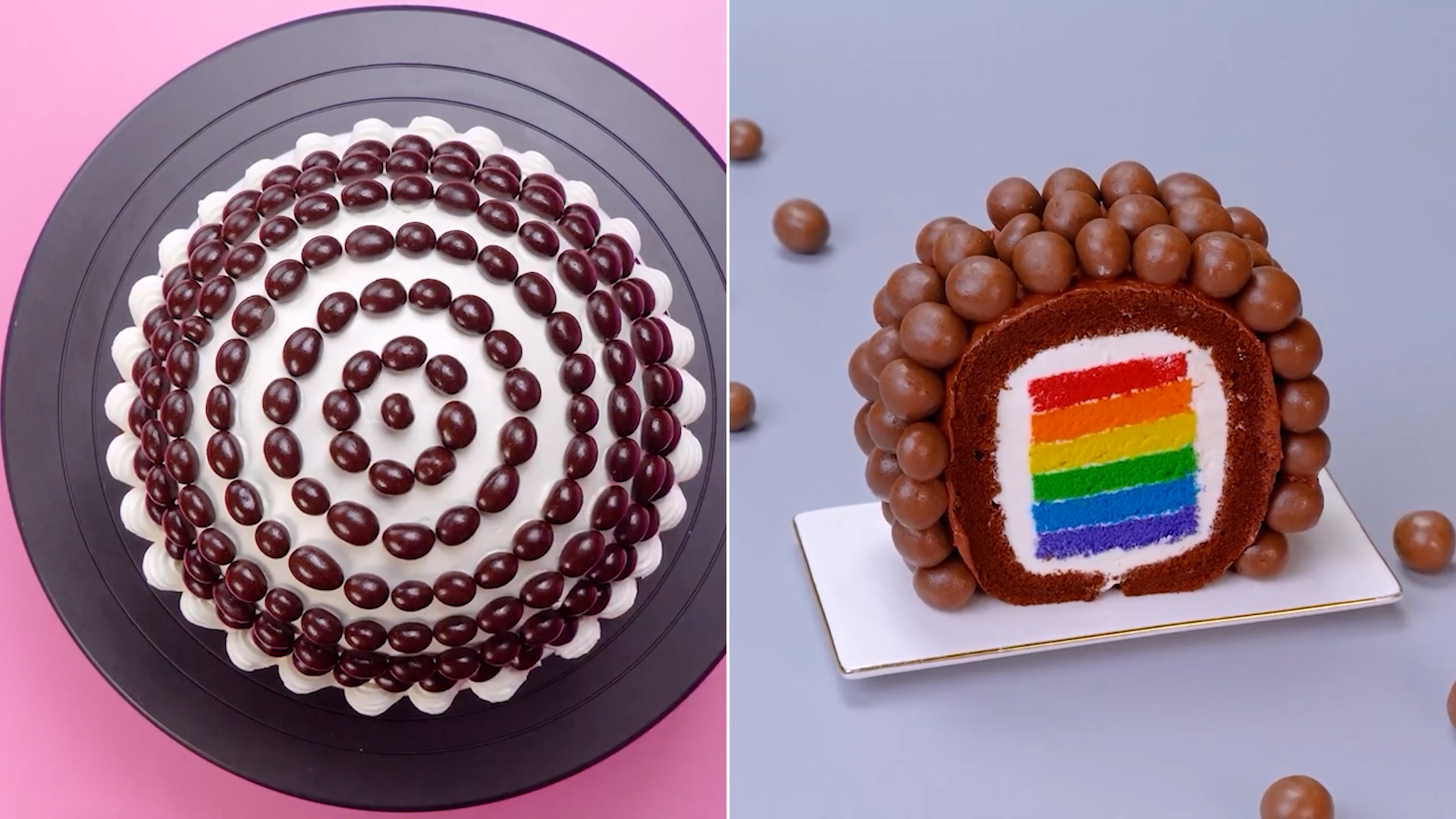 Chocolate Layer and Rainbow Filling.