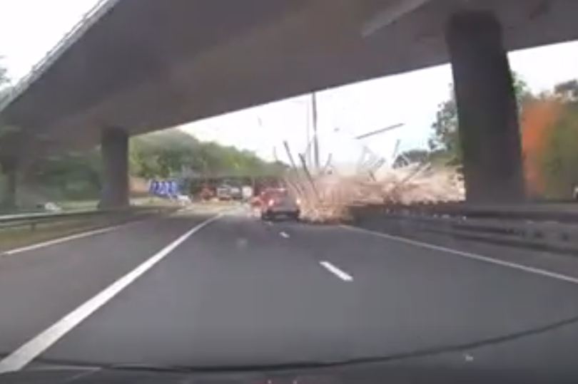 Footage captures terrifying moment Glasgow lorry crash sends load of ...
