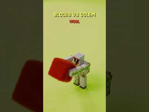 Minecraft golem vs blocks animation #blender #animation #minecraft