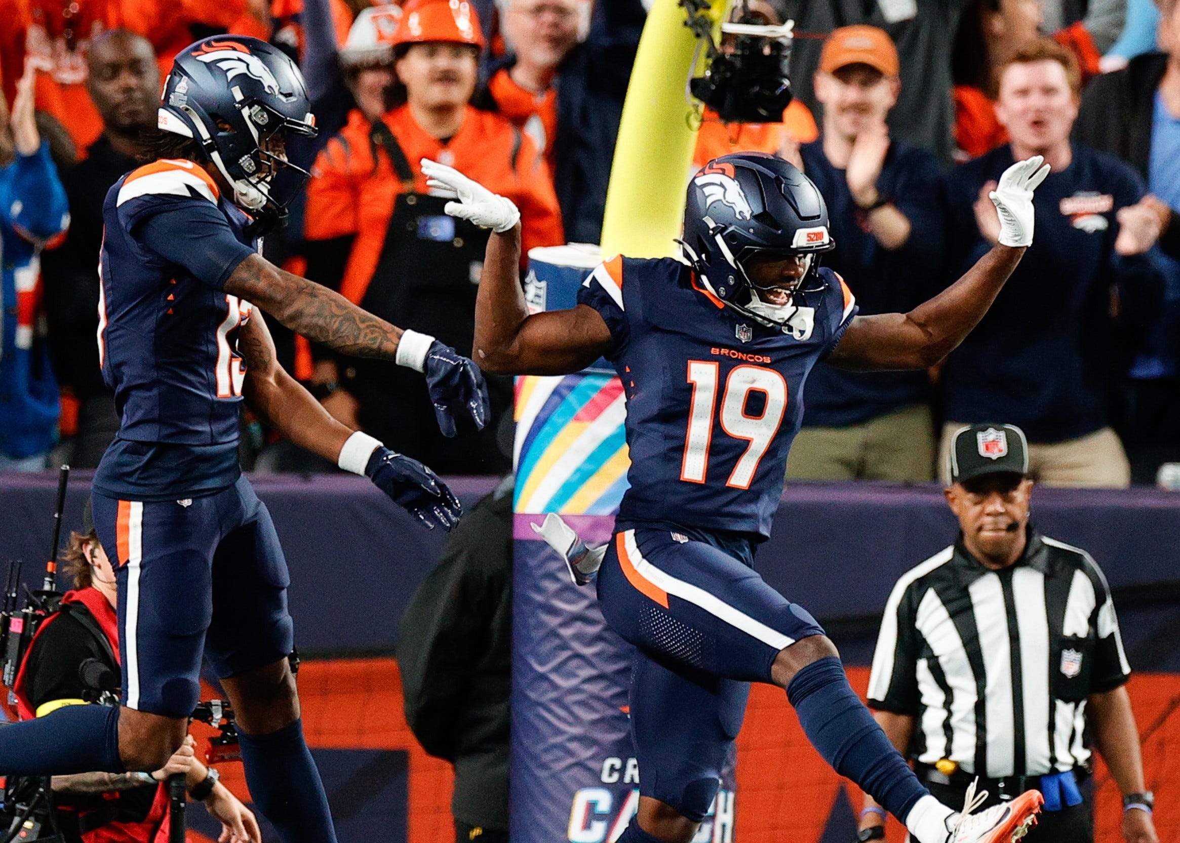 Broncos rookie WR Pat Bryant praised for key block on Marvin Mims TD ...