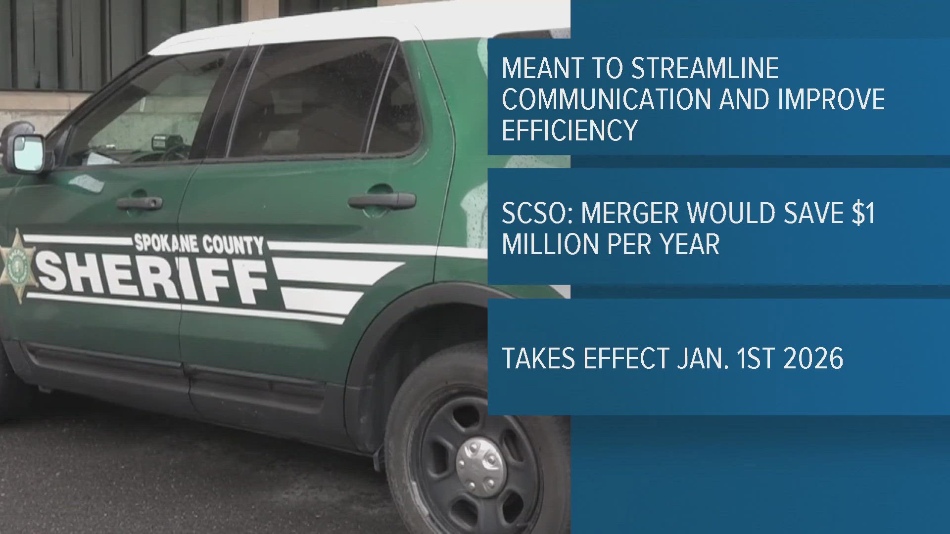 SCOPE, Spokane County Sheriff's Office merging