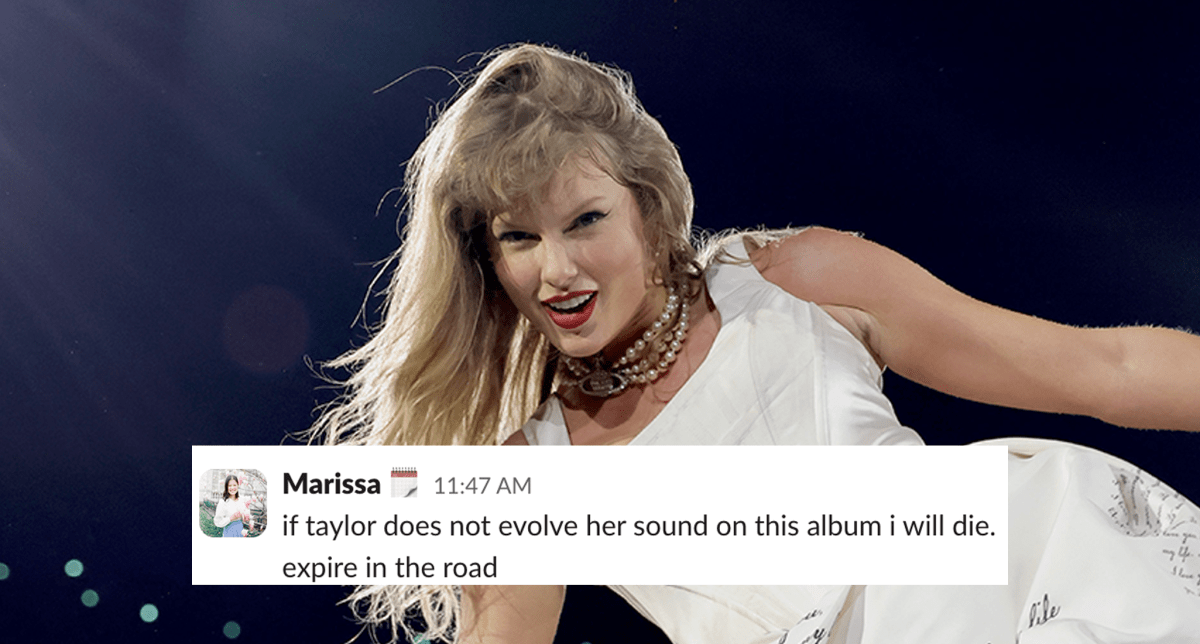 My Office Slack Convo Ahead of Taylor Swift's Album Drop
