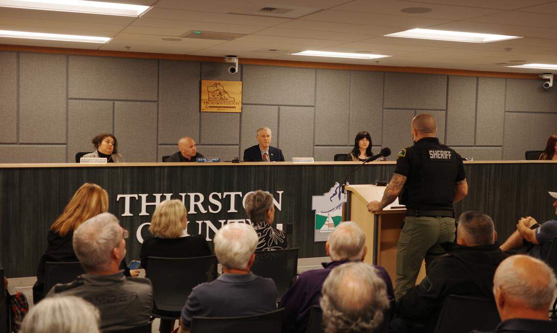 Thurston Sheriff Sanders rallies supporters as commission considers ...