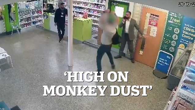 Thug 'high on monkey dust' causes chaos in Stoke-On-Trent pharmacy