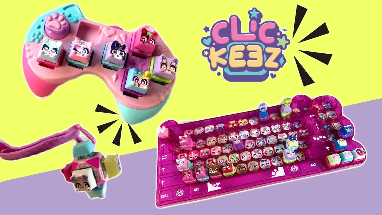 Clickeez keyboard, controller & keychain unboxing and review
