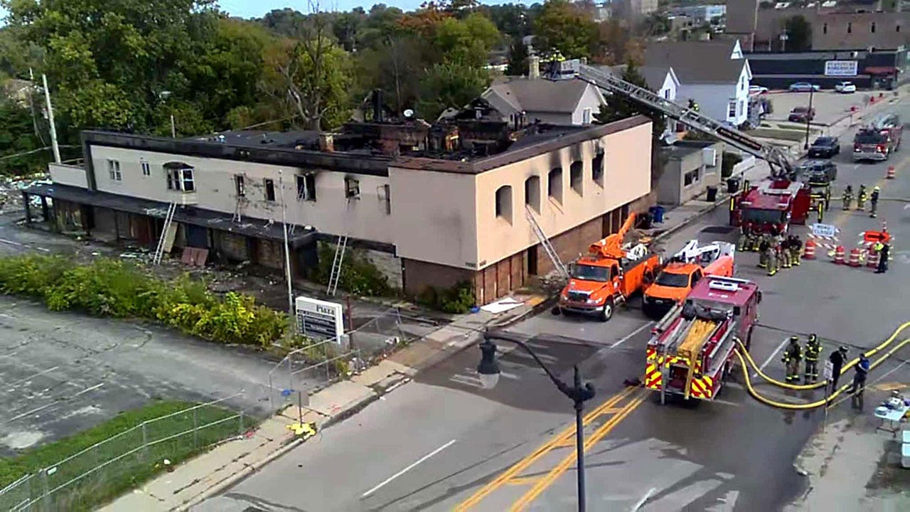 Racine commercial building fire; vacant structure damaged heavily