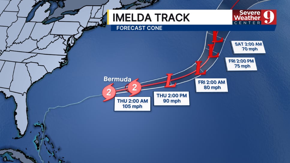 Imelda to impact Bermuda tonight; storm swells continue along U.S. east ...