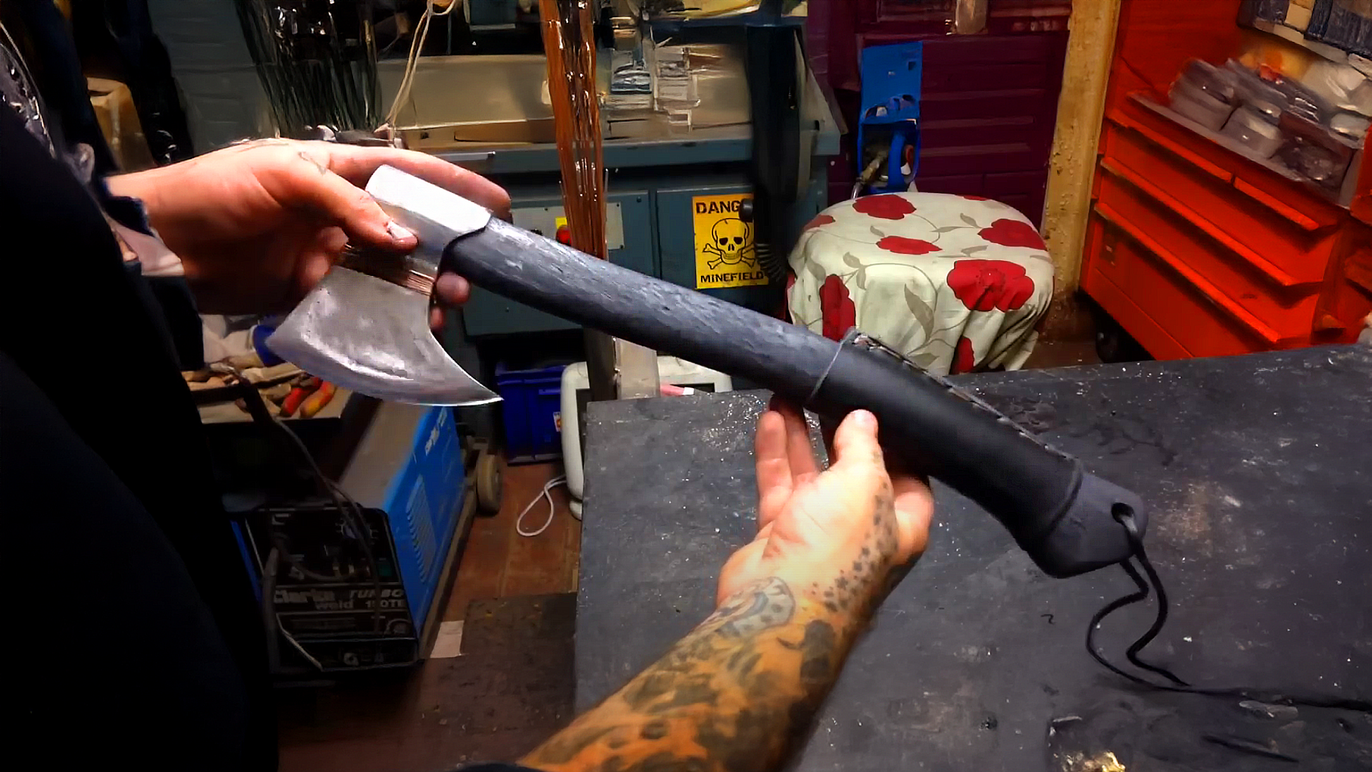 Making a Tomahawk from a broken wood axe basic tools