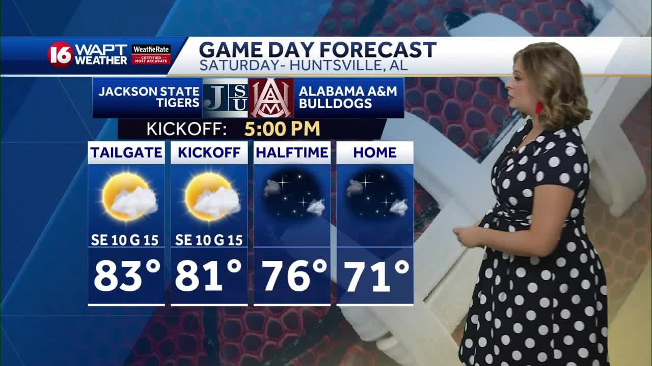 College game day forecast for the first week of October