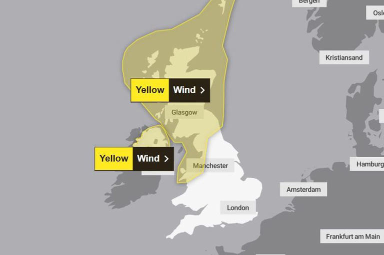 Met Office Storm Amy weather maps show when Greater Manchester will be ...