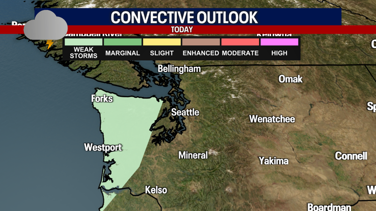 Seattle weather: Rain, breezy winds, thunderstorms on Wednesday