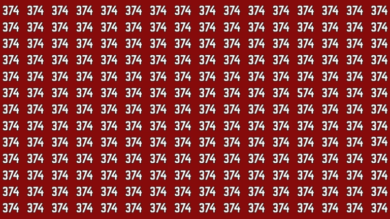 Eye test: Only a person with super sharp eyes can spot the odd ‘574’ in ...