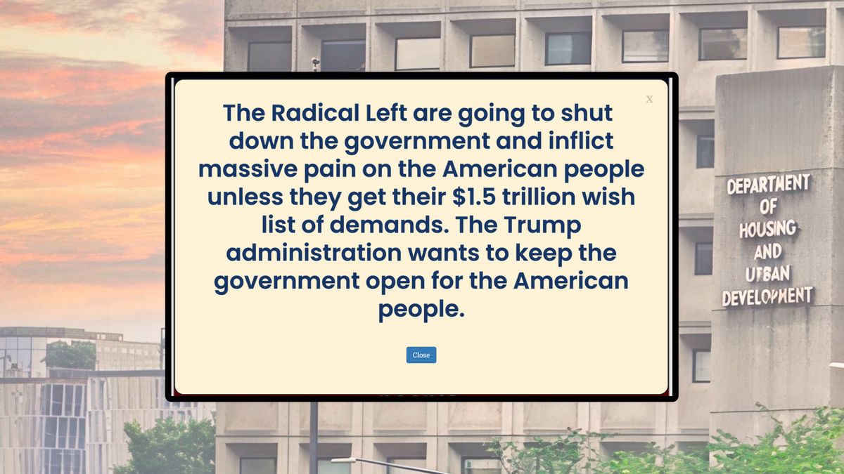 Investigating claims HUD website's 'radical left' pop-ups violated ...