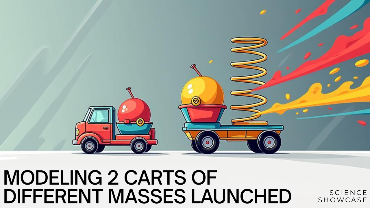Modeling 2 Carts of Different Masses Launched With a Spring