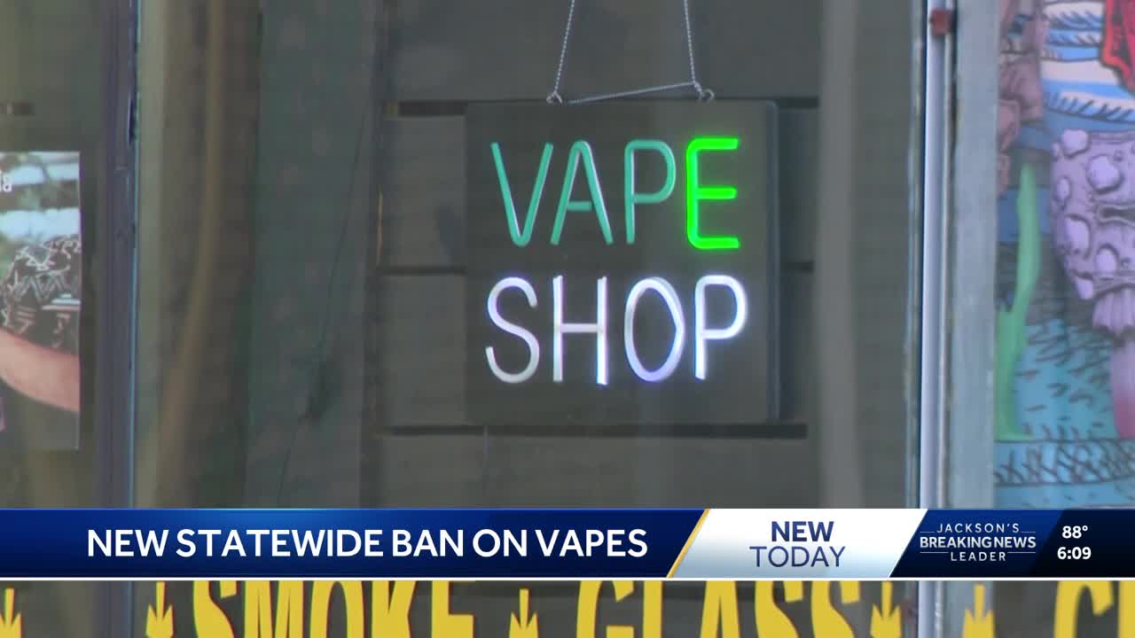 Ban on vape sales takes effect in Mississippi