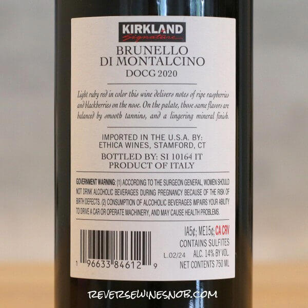 Kirkland Signature Brunello di Montalcino – True To Form?